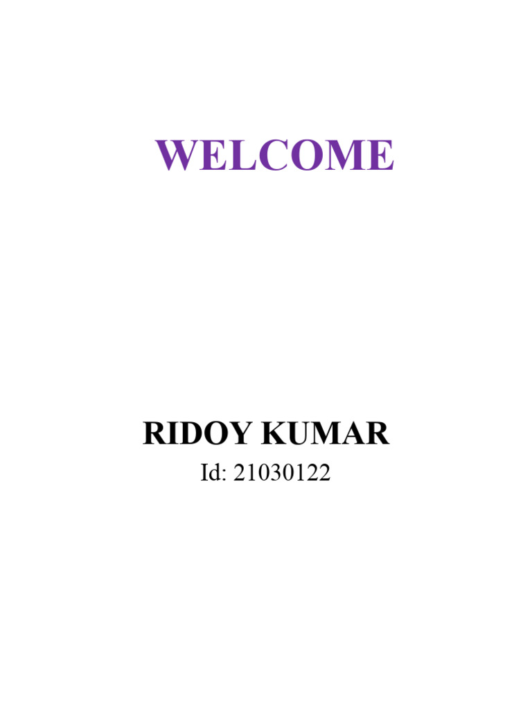 Ridoy Kumar (21030122) | PDF | Bangladesh