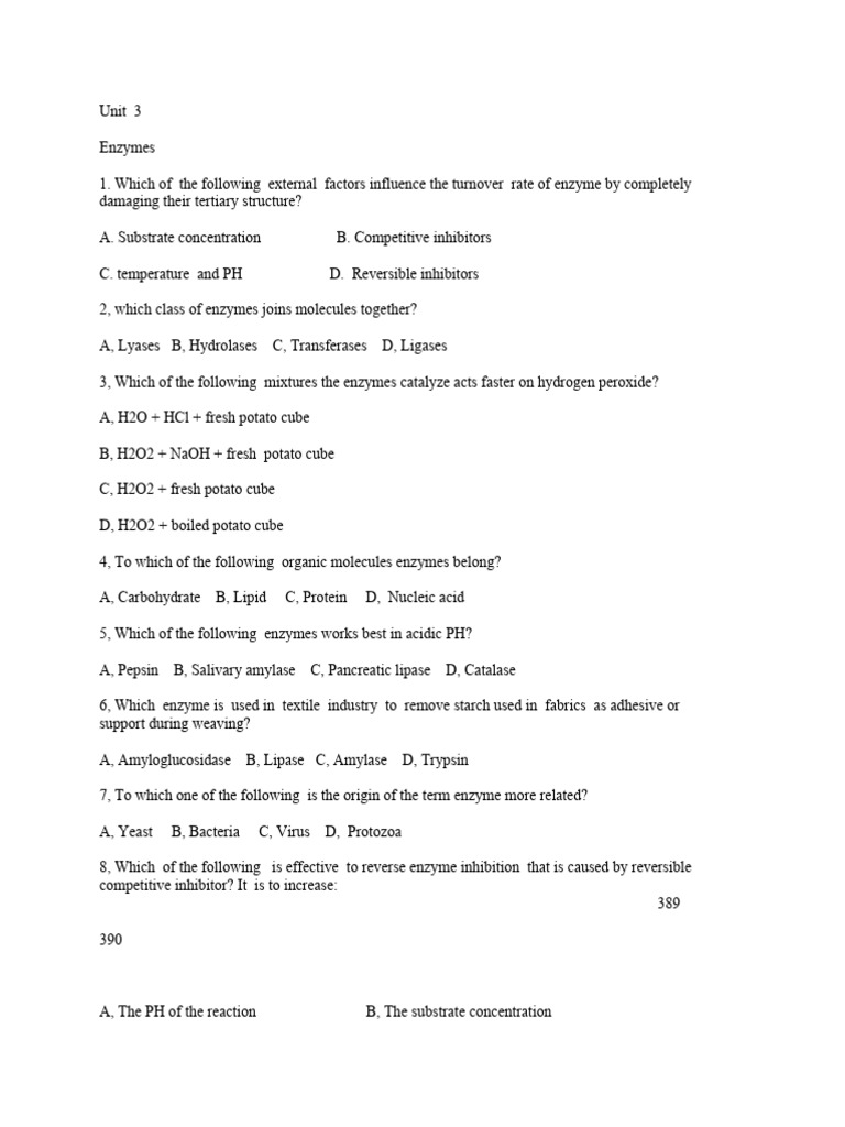 Class 11 Enzymes Q&A Guide | PDF | Enzyme | Active Site