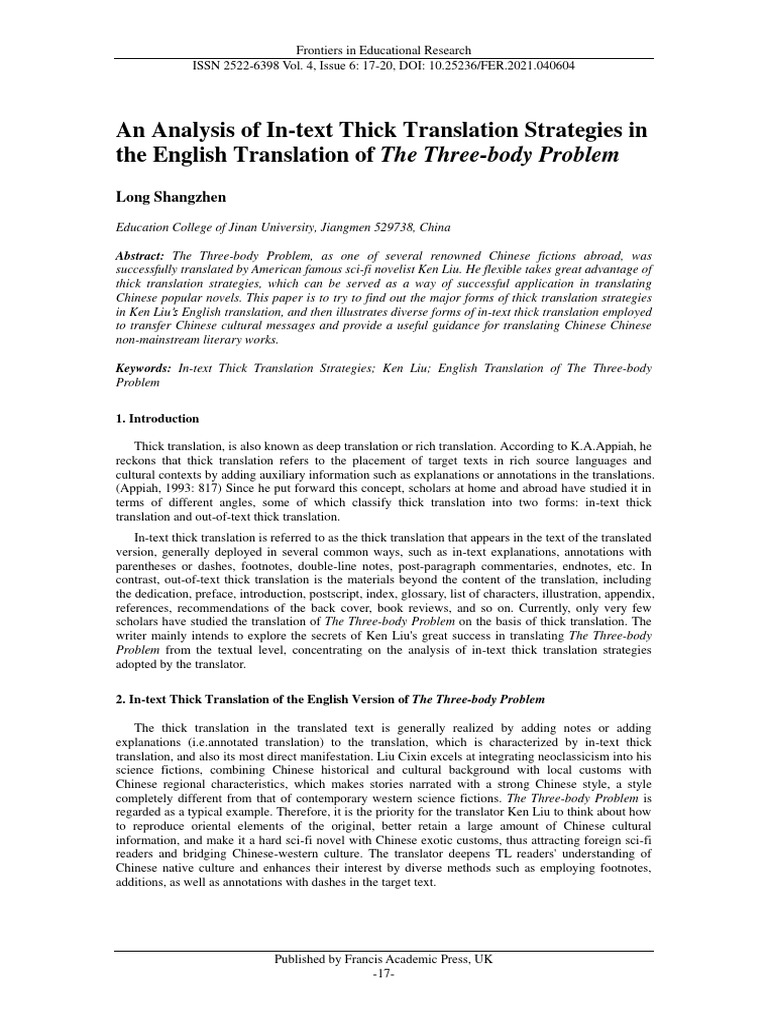 In-Text Thick Translation in Sci-Fi | PDF | Translations