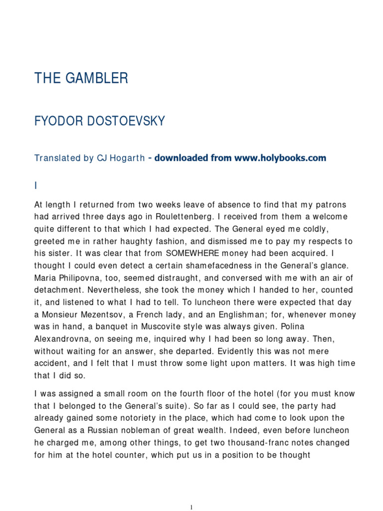 The Gambler | PDF