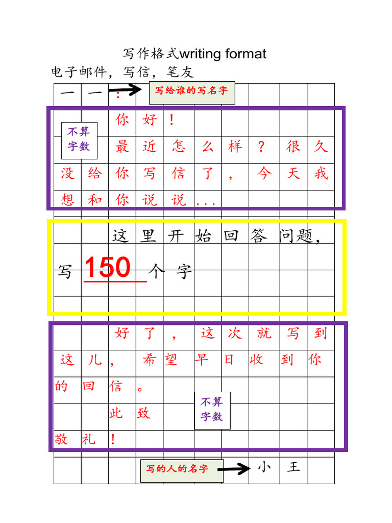 Chinese Writing Format Guide | PDF