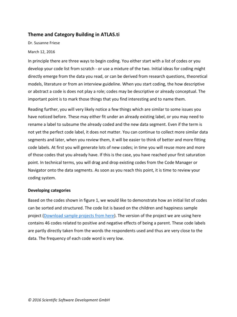 Friese Theme and Category Building in ATLAS TI | PDF | Computer Programming