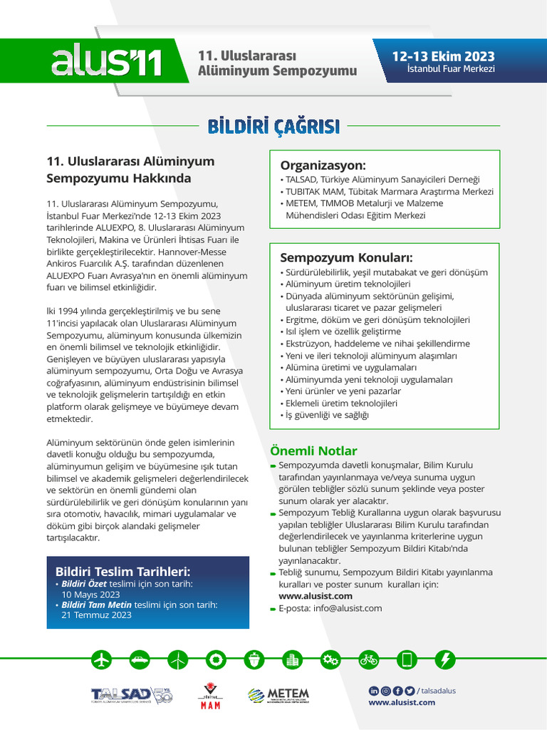 ALUS11 Bildiri Cagrisi TR | PDF