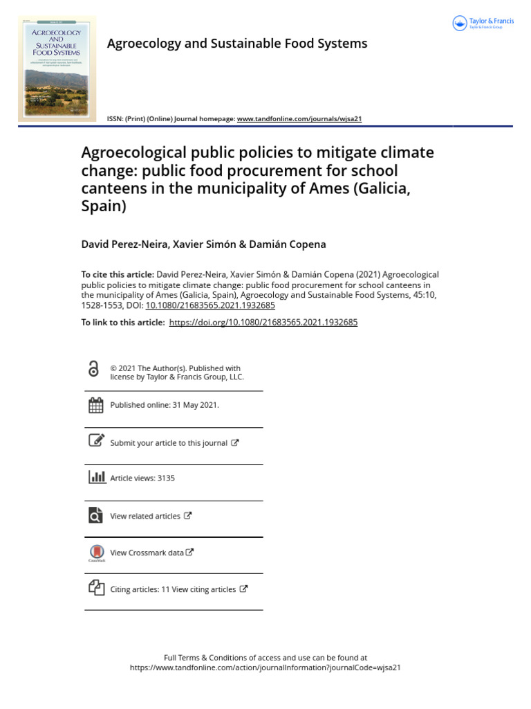 Agroecological Public Policies To Mitigate Climate Change Public Food ...