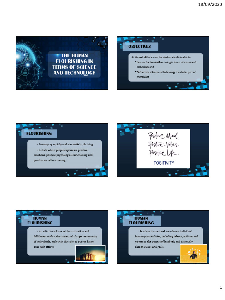 STS Lesson4 Human Flourishing | PDF | Science | Thought