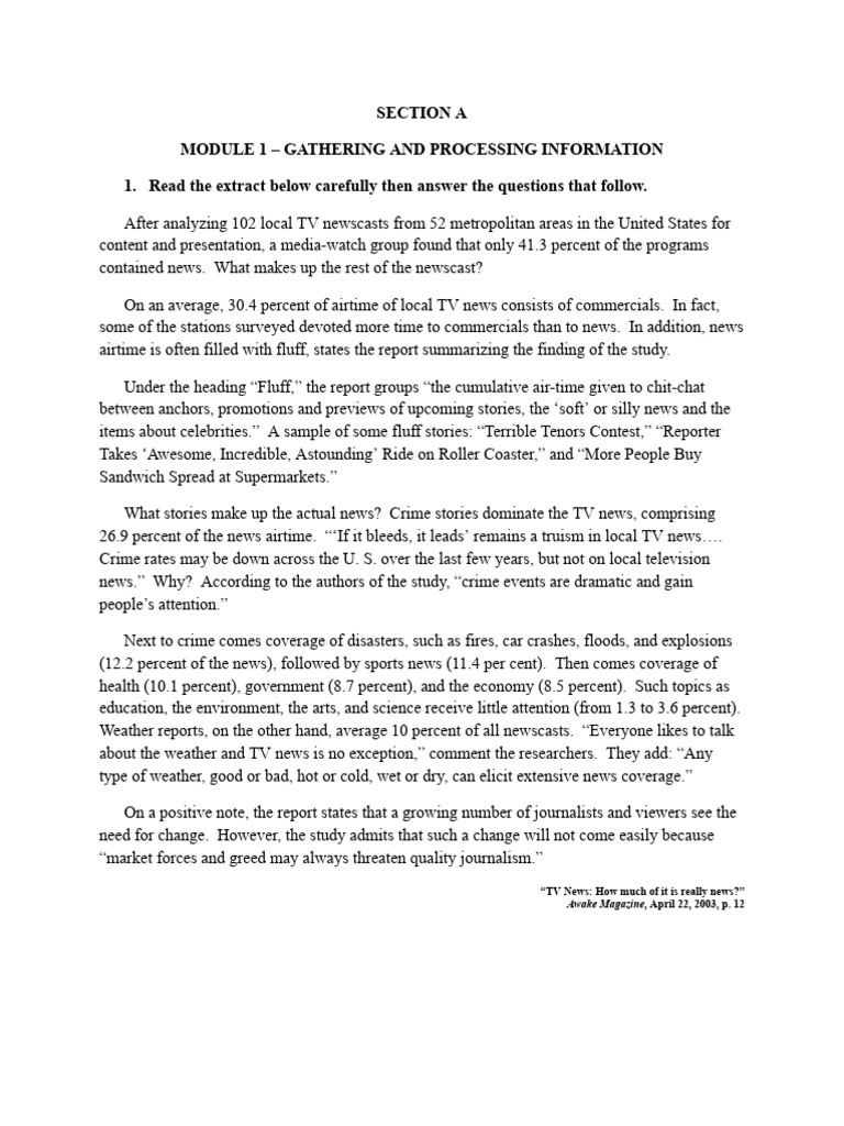 Local TV News: Content Analysis Findings | PDF | News | News Broadcasting