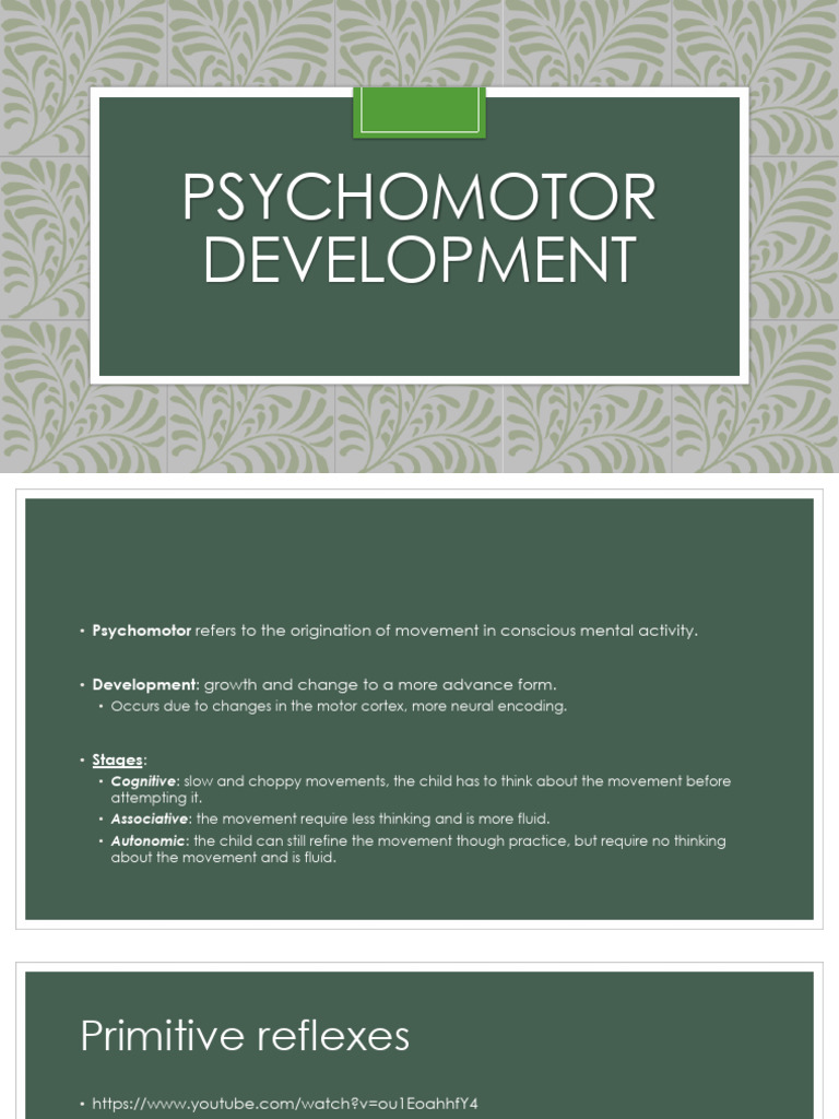 Training 2 Psychomotor Development | PDF | Psychology | Human Diseases ...