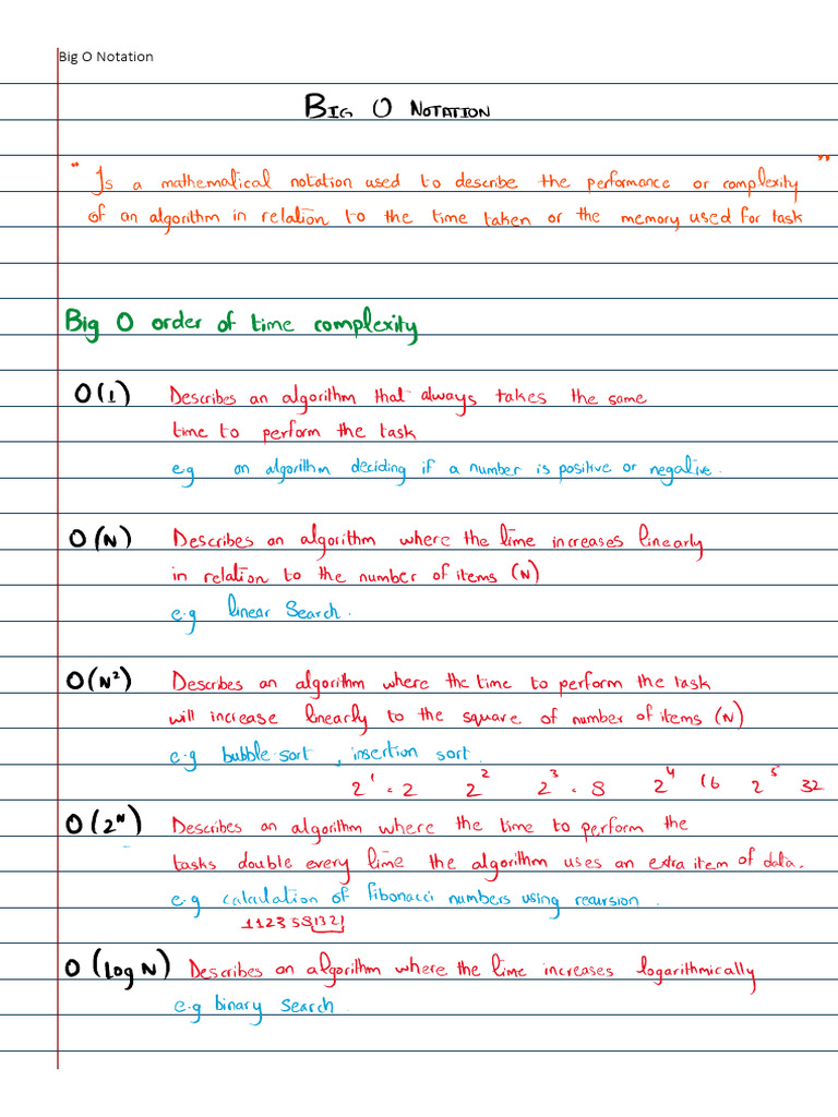 Big O Notation | PDF