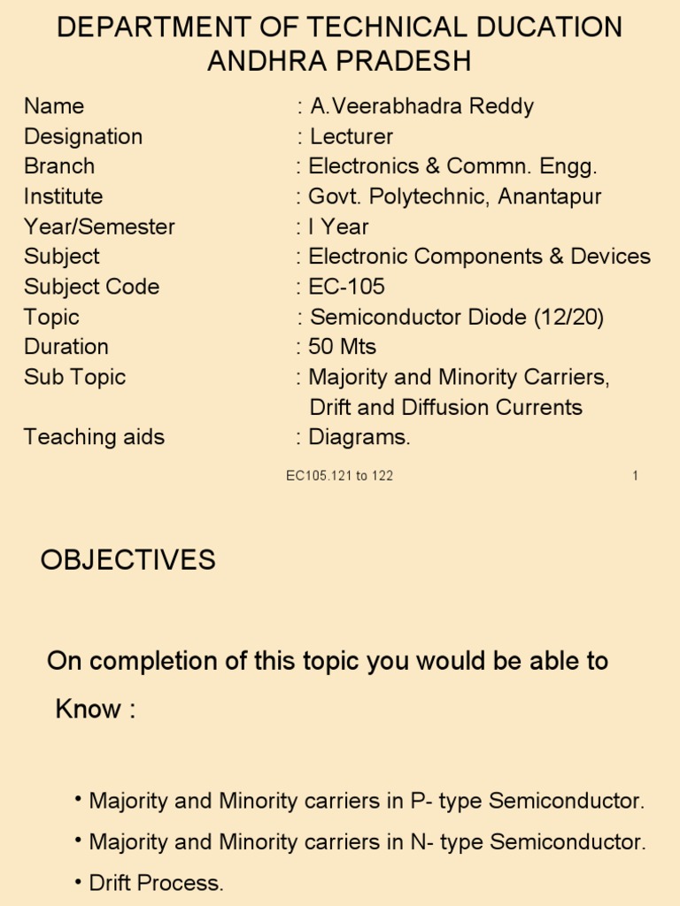 EC105 | PDF | Semiconductors | Solid State Engineering