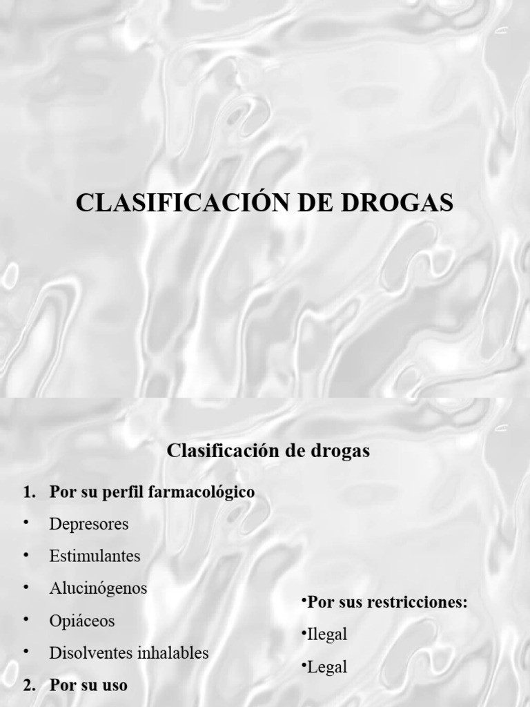 Clasificación y Efectos de Drogas | PDF | Benzodiazepinas | Drogas