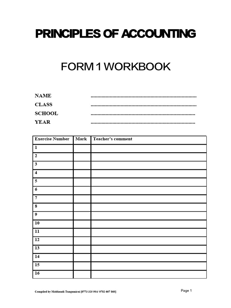 Workbook 2024 Form 1 | PDF | Financial Transaction | Expense