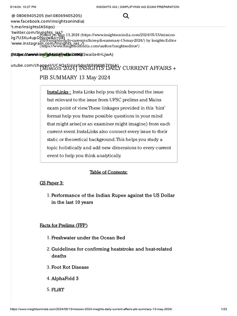 Insights Ias - Simplifying Ias Exam Preparation | PDF | Exchange Rate | Foreign Exchange Market