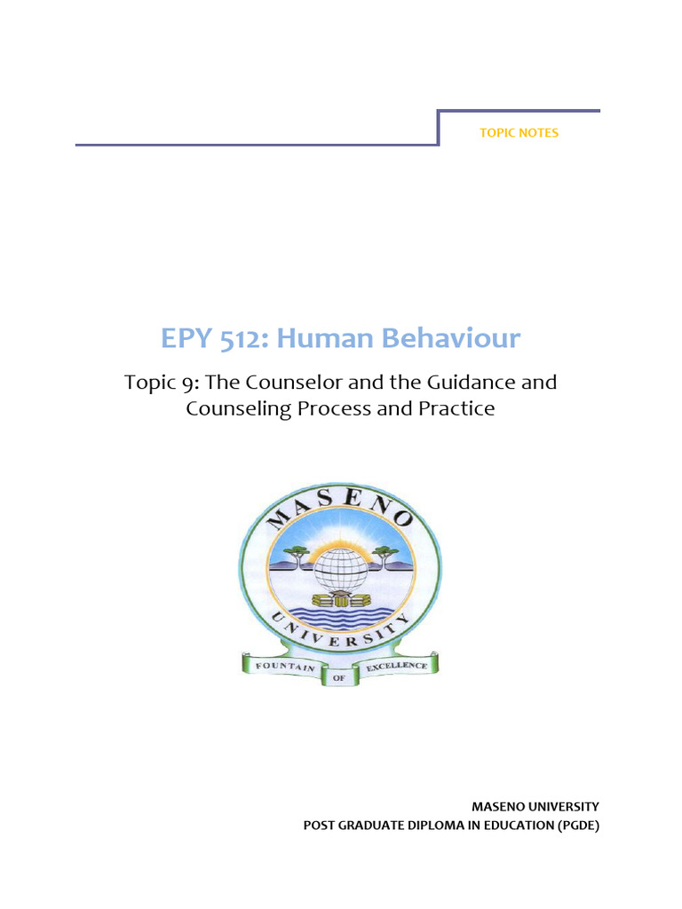 01-The Counsellor and The Guidance and Counselling Process and Practice ...