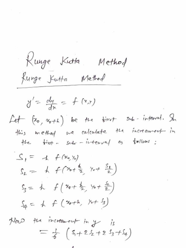 Runge Kutta Method | PDF