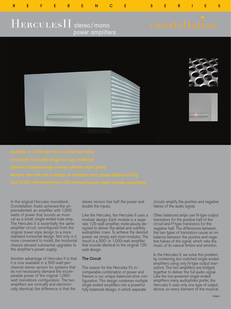 RefHerculesIIA 4 | PDF | Amplifier | Loudspeaker