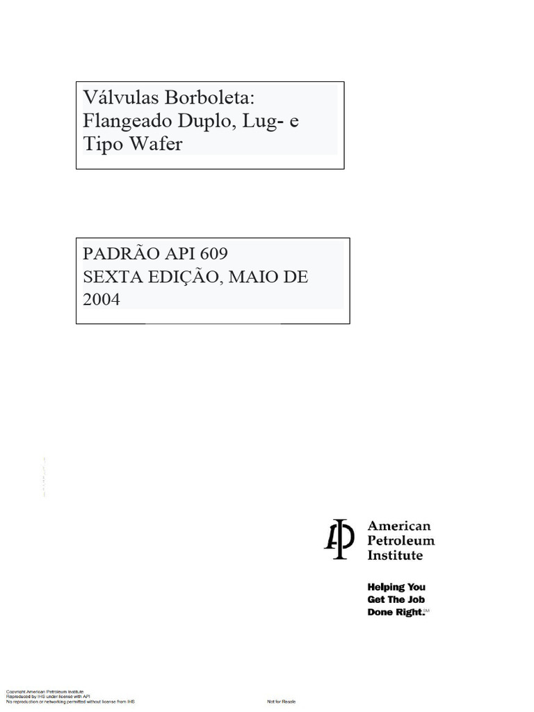 Api-609-20041 Portugues | PDF | Válvula | Amianto