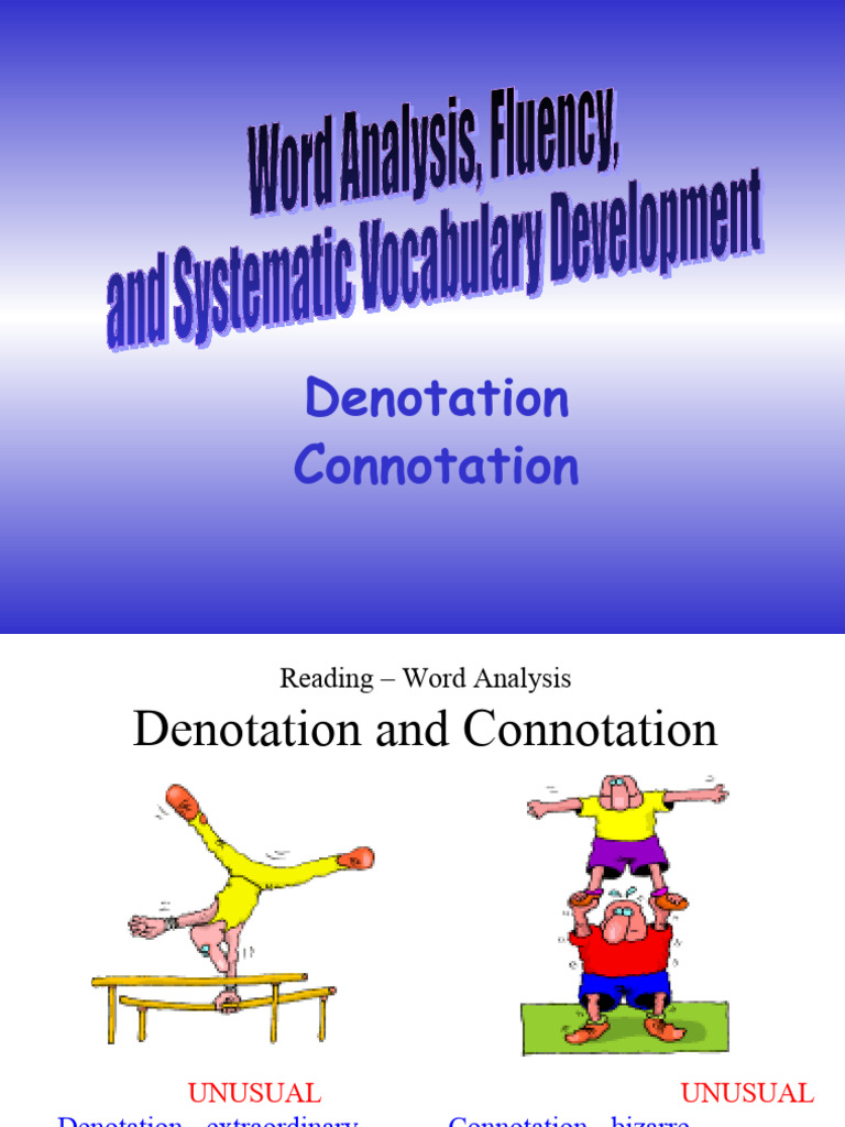 Denotation and Connotation | Download Free PDF | Connotation