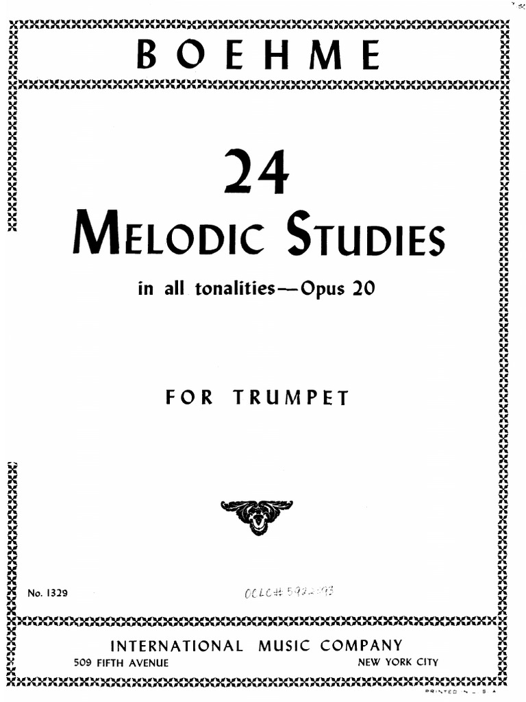 Oskar Boehme 24 Melodic Studies Trumpet | PDF