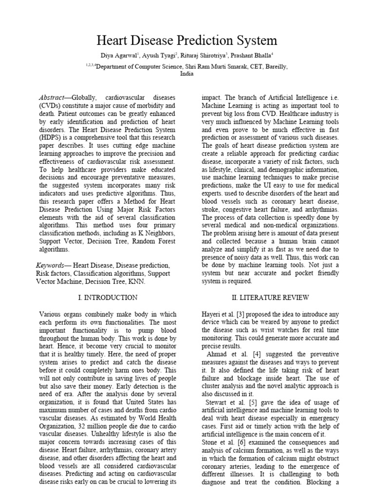 Heart Disease Prediction System Research-1 | Download Free PDF ...