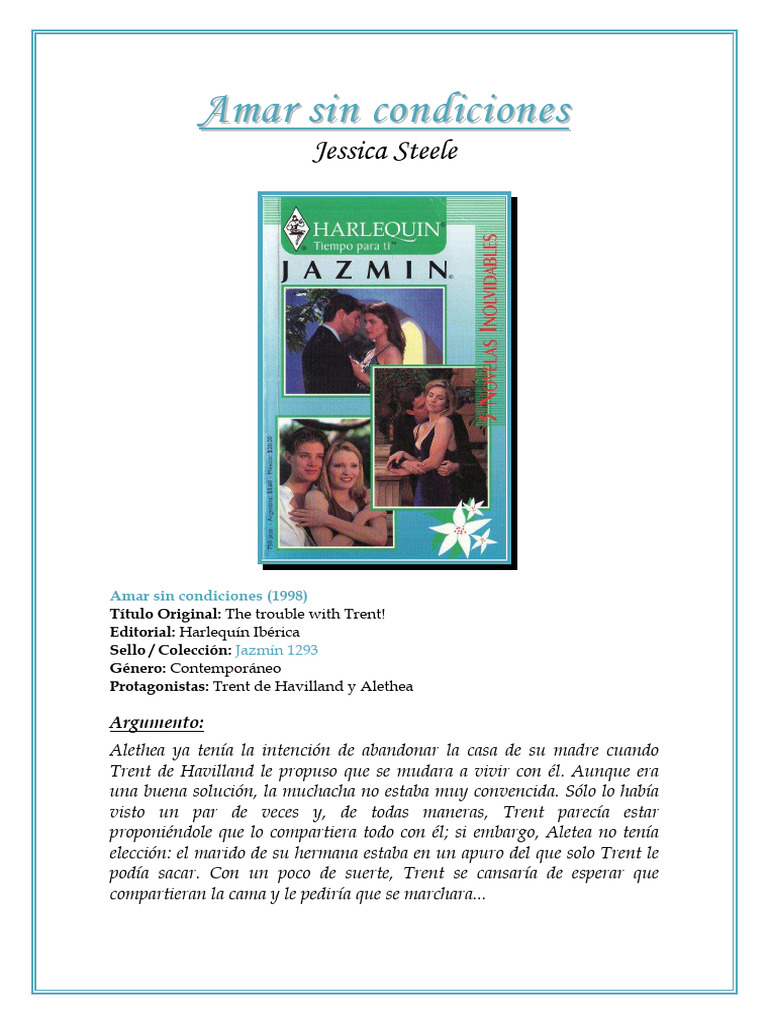 Amar Sin Condiciones - Jessica Steele | PDF