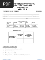 Grade 8 Mid-Term Exam Papers & Answers | PDF