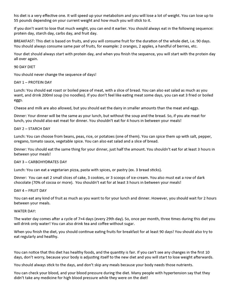 55 Pounds Weightloss-90 Days Diet | PDF | Lunch | Meal