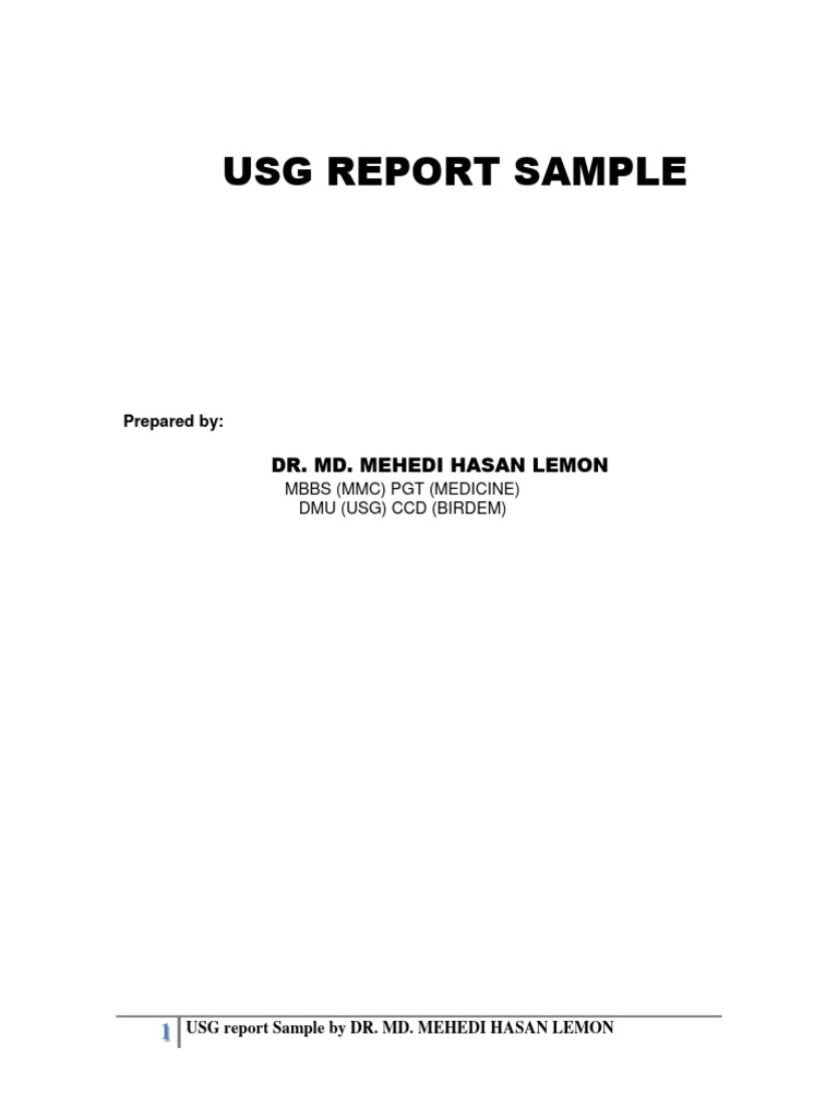 USG by mehedi hasan lemon | PDF | Liver | Fetus