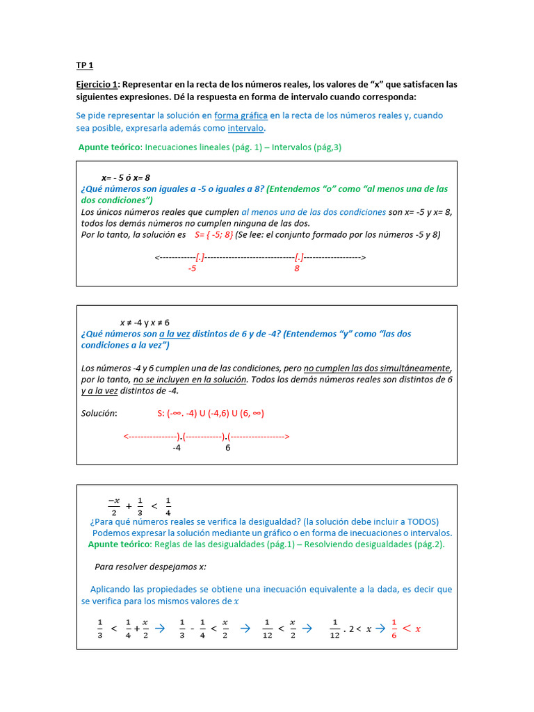Algunos Ejercicios Desigualdades | PDF | Desigualdad (Matemáticas ...