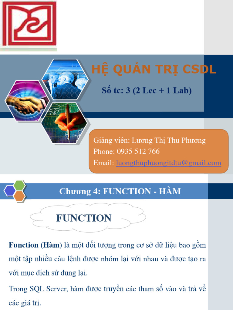 Is 401 - He Quan Tri CSDL - 2022 - Lec 04 | PDF