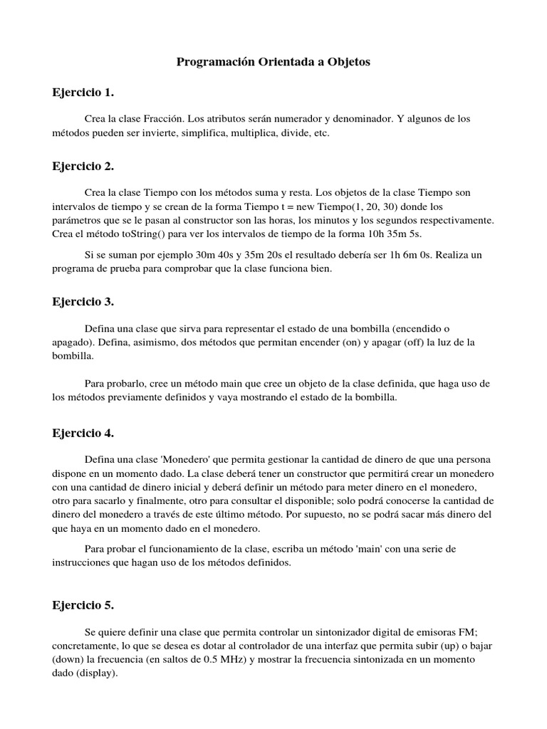 Boletín POO | PDF | Sistema solar | Constructor (Programación Orientada a Objetos)