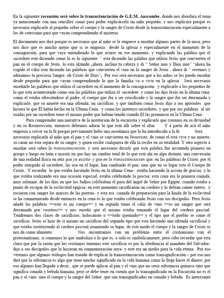 Resencion | PDF | eucaristía | Pascua de Resurrección