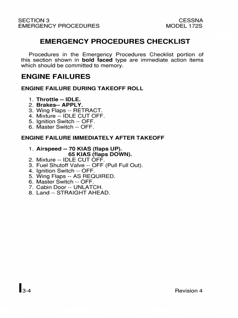 Emergency Takeoff Procedures | PDF