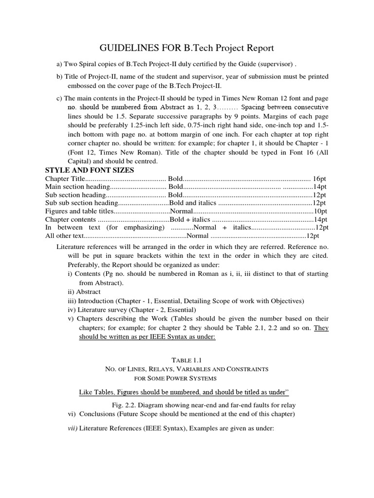 Final Year Project Guidelines and Format-kPol2Z | PDF | Times New Roman