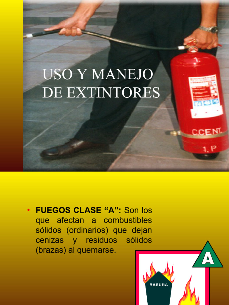 Uso y Manejo de Extintores | PDF