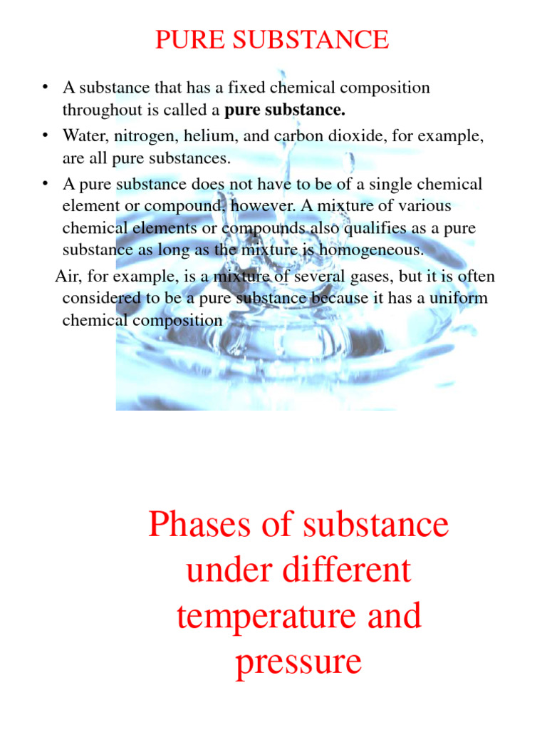 Understanding Pure Substances and Phases | PDF