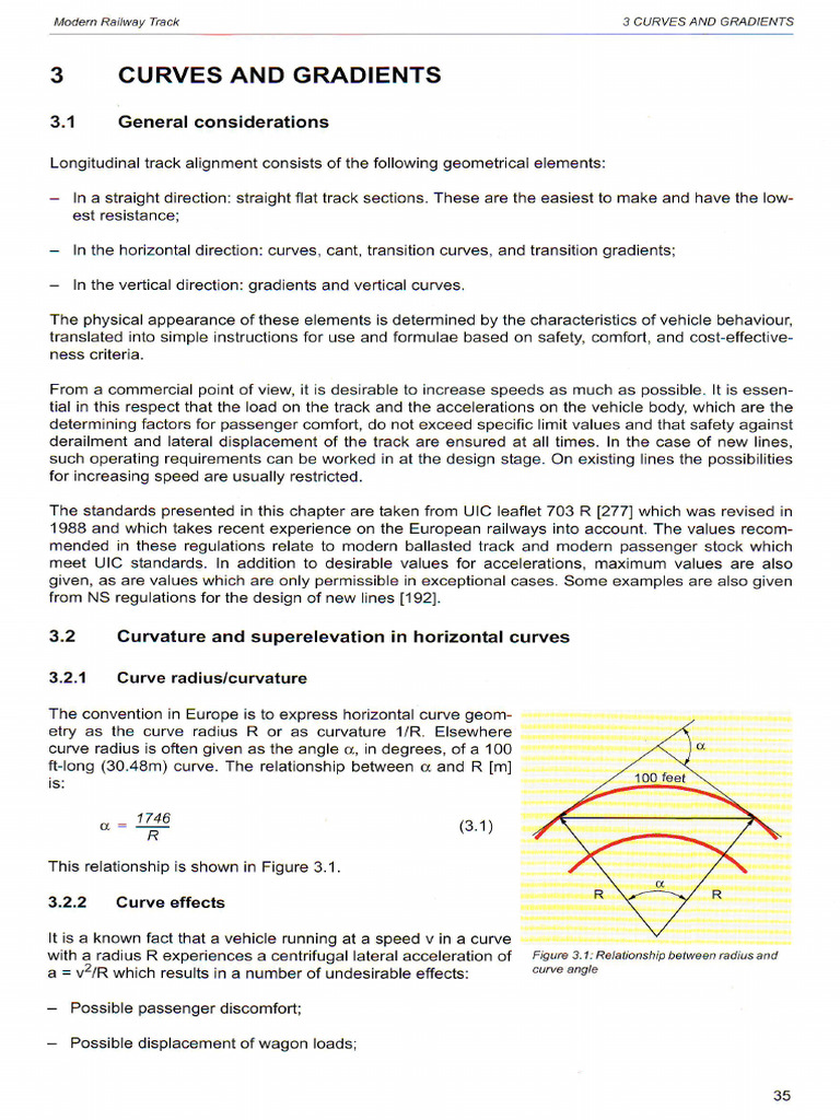 Capitolul 3 Curves and Gardients | PDF | Transport Infrastructure | Rail Transport