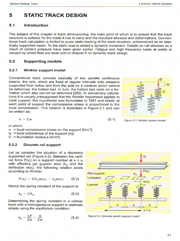 Capitolul 5 Static Track Design | PDF | Beam (Structure) | Bending