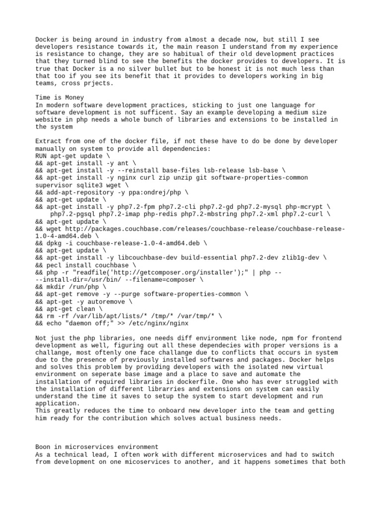 Docker | Download Free PDF | Software Engineering | Information Technology Management