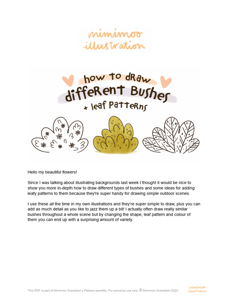 How to Draw Simple Bushes and Shrubs | PDF | Shrub | Plants
