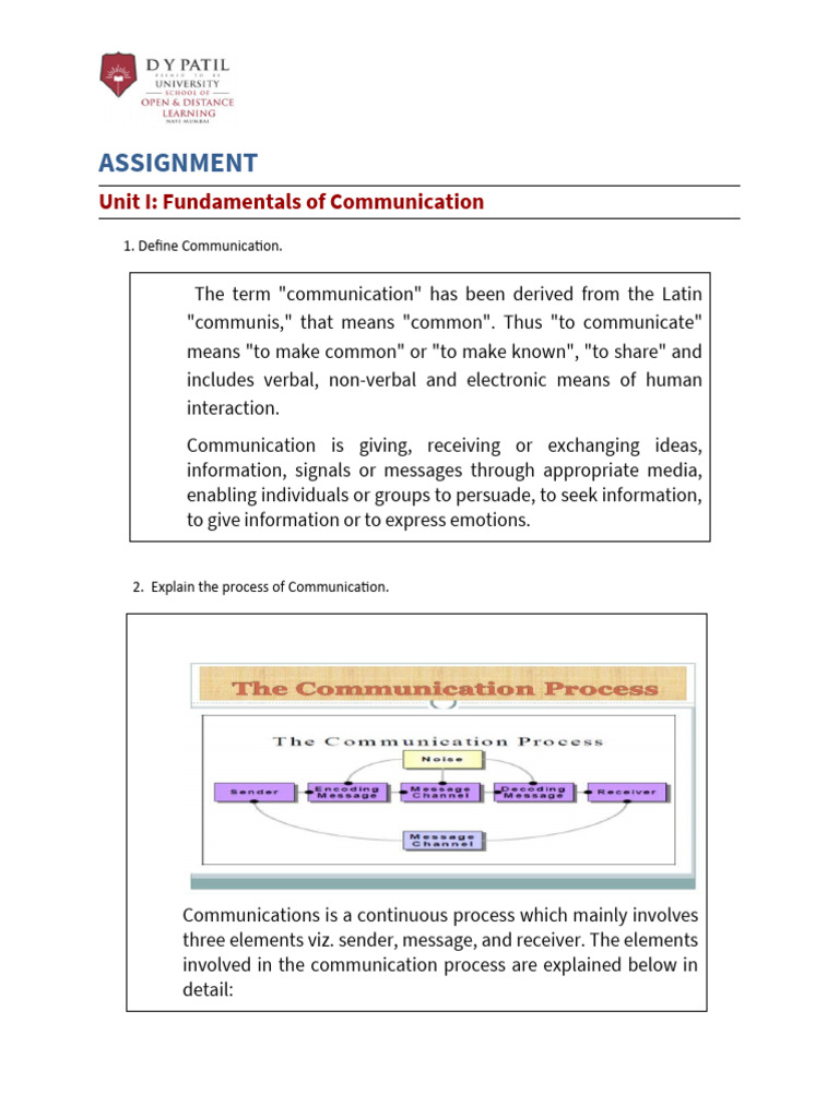 Communication 1st Pdf Communication Information