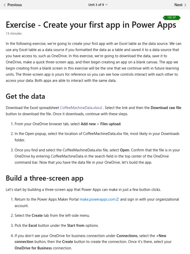 Exercise - Create Your First App in Power Apps - Training - Microsoft ... Exercise - Create Your First App in Power Apps - Training - Microsoft ...