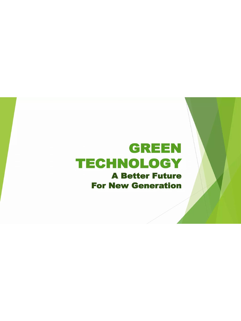 Lecture Green Tech | PDF