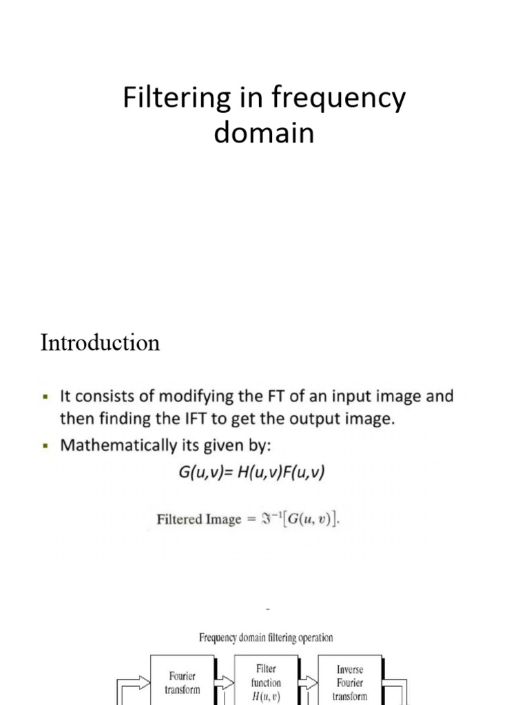 Frequency Domain Filtering Guide | PDF | Science & Mathematics | Computers