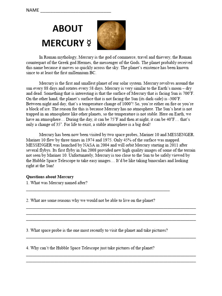 Planets Packet | Download Free PDF | Jupiter | Saturn