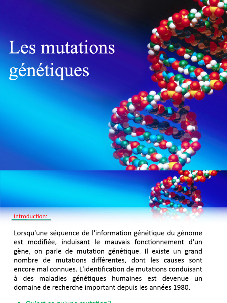 Types de mutations génétiques expliqués | PDF | Mutation | Génétique