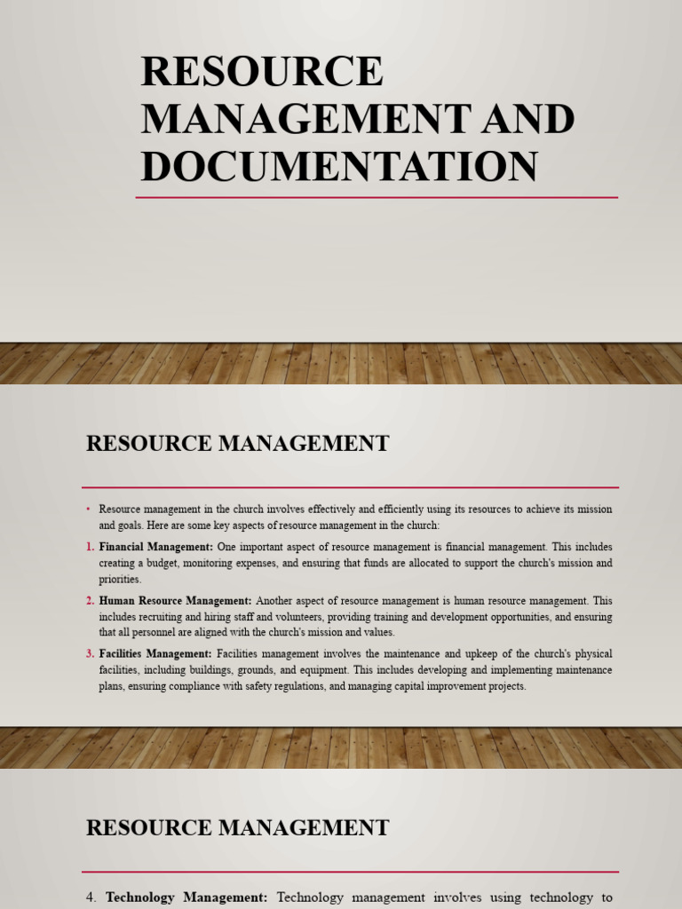 Church Resource Management Guide | PDF | Data Analysis | Strategic Planning