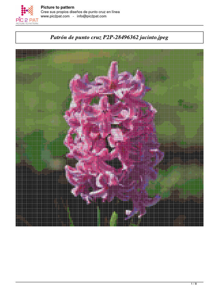 Jacinto Rosa Patron Punto Cruz | PDF | Graphic Design | Color