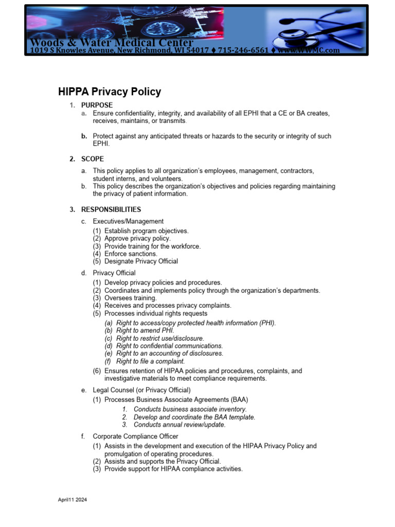 Chelsea Muller Job 38 Policy 5 | PDF | Health Insurance Portability And ...