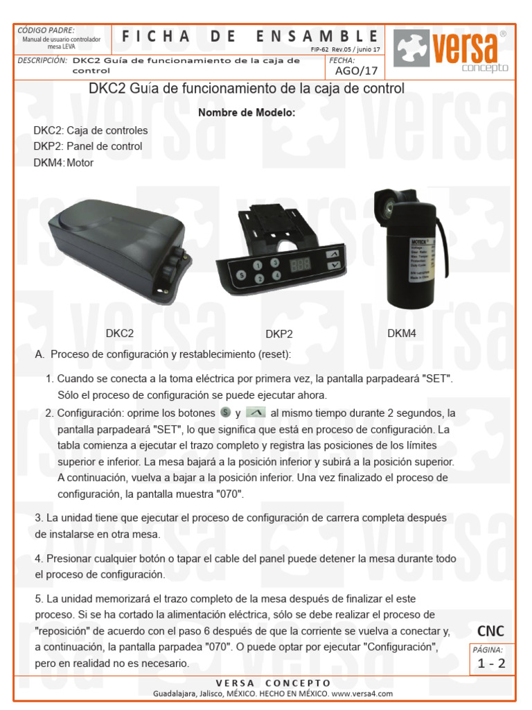 DKC2 Guía de Funcionamiento de La Caja de Control LEVA. | PDF