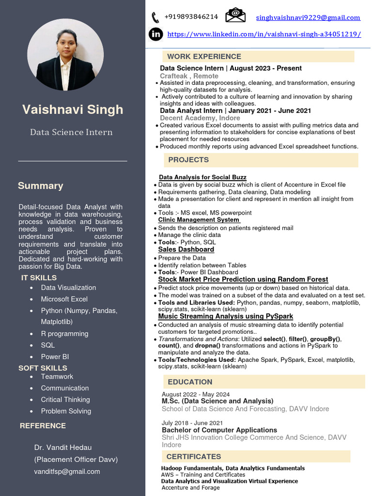 215 Professional Resume | PDF | Apache Spark | Data Science